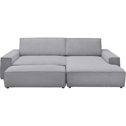 Home Affaire Polsterecke &raquo;SHERWOOD XXL tief, L-Form, Schlaffunktion, Bigsofa, Cord, Leinenoptik&laquo; stellbar zum Schlafsofa (Krokodilverbinder), Cord, 