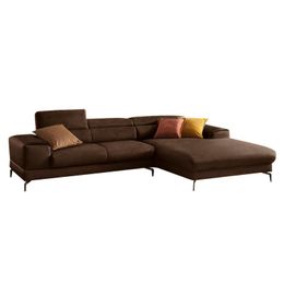 W.Schillig Ecksofa &raquo;Piedroo, Designsofa mit tollem Sitzkomfort, elegant und bequem, L-Form&laquo; Kopfteilverstellung, wahlweise mit Sitztiefenverstellung, 