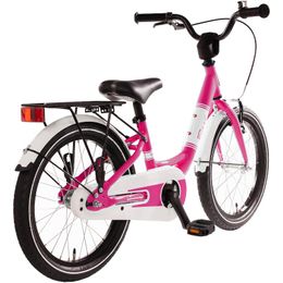 Bachtenkirch Kinderfahrrad &raquo;18" Baxi - pink&laquo; 1 Gang ohne Schaltung Packung, Alu Kinderfahrrad mit Vollausstattung, erh&auml;ltlich in 14/16/18 Zoll rosa Kinderfahrrad