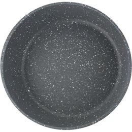 GSW Topf-Set &raquo;Gourmet Granit&laquo; Set, Kochtopf 20/24, Stieltopf 16, 2 Pfannen 24cm, 1 D&auml;mpfer, Pfannenwender, 11 Stk. tlg. Aluminiumguss schwarz