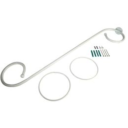 Liedeco Gardinenstange &raquo;Baldachingarnitur&laquo; &Oslash; 12 mm 1 l&auml;ufig-l&auml;ufig Fixma&szlig; wei&szlig; Metall