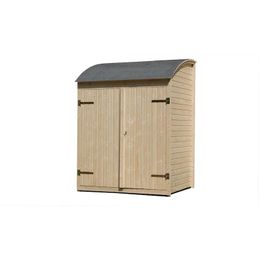 Weka Aufbewahrungsbox &raquo;Fahrrad- und Mehrzweckbox aus naturbelassenem Fichtenholz&laquo; 19 mm starke W&auml;nde, BxT: 160x134cm, Firsth&ouml;he: 220cm beige Holz 