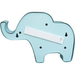 MARQUEE LIGHTS LED Dekolicht &raquo;Elephant&laquo; LED-Modul 1 Stk. Warmwei&szlig; Wandlampe, Tischlampe Elefant, Tier, Zoo 14 Leuchtmittel - 23x16 cm blau
