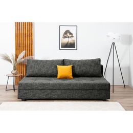 Collection AB Schlafsofa &raquo;DARIA inklusive Schlafunktion und Bettkasten&laquo; Schlafsofa,Bettfunktion,Bettkasten,inklusive R&uuml;ckenkissen,Federkern grau 100%