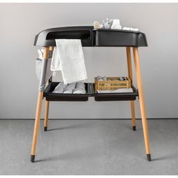 BABYGO Wickeltisch &raquo;ChangeMe, schwarz&laquo; bis 11 kg Made in Europe 62 cm schwarz Holz teilmassiv, Kunststoff
