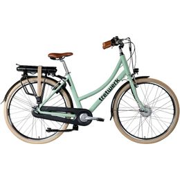 Tretwerk Unisex &raquo;Aurora&laquo; 7 Gang Nabenschaltung Frontmotor 250 W Pedelec, Elektrofahrrad f&uuml;r Damen und Herren gr&uuml;n