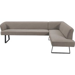 exxpo - sofa fashion Eckbank &raquo;Americano&laquo; mit Keder und Metallf&uuml;&szlig;en, Bezug in verschiedenen Qualit&auml;ten bunt