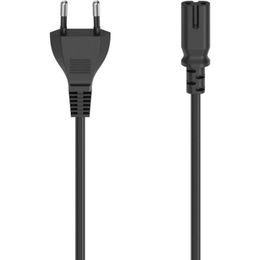 Hama Netzkabel &raquo;Netzkabel, Euro-Stecker - 2-pol.-Kupplung (Doppelnut), 2,5m Netzkabel&laquo; 250 cm schwarz F&uuml;r Radio, TV, DVD-/Blu-ray-Player, Spielekonsole, 