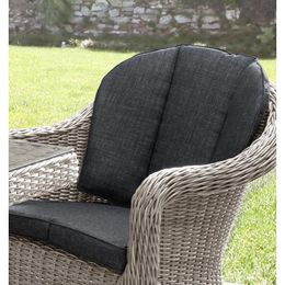Destiny Garten-Essgruppe &raquo;MALAGA LUNA&laquo; Set, 13 Stk. tlg. Polyrattan, 4 Sessel + Tisch 200x100x75cm, inkl. Auflagen wei&szlig;
