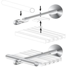 Liedeco Kombitr&auml;ger f&uuml;r Fl&auml;chenvorhangschiene und Gardinenstangen &Oslash; 20 mm wei&szlig;