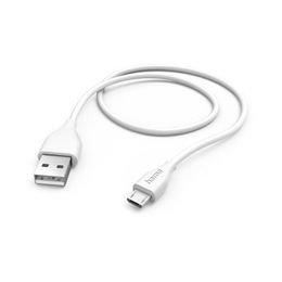 Hama USB-Kabel &raquo;Ladekabel, USB A, Micro USB, 1,5 m, Wei&szlig;&laquo; Micro-USB USB Typ A 150 cm wei&szlig; Anschluss: Micro-USB-Stecker, USB-Typ-A-Stecker