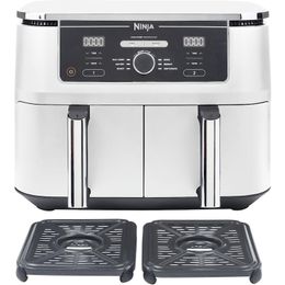 Ninja Hei&szlig;luftfritteuse &raquo;Foodi MAX Dual Zone Hei&szlig;luftfritteuse AF400EUWH&laquo; 2470 W Zwei Gerichte auf zwei Arten gleichzeitig garen Hei&szlig;luftfritteuse