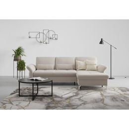 Home Affaire Ecksofa &raquo;Palm Beach L-Form&laquo; Federkern, mit Sitztiefenverstellung, wahlweise mit Bettfunktion grau 100%Polyester