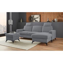 Home Affaire Stauraumhocker &raquo;Lolland&laquo; passend zur Serie "Lolland", auch mit abwischbarem Bezug blau Luxus-Microfaser ALTARA NUBUCK (100% Polyester);