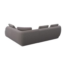 FLEXLUX Ecksofa &raquo;Torino, rund, L-Form, Sofa-Ecke mit Ottomane&laquo; Modernes, organisches Sofa-Design, Kaltschaum, Wellenunterfederung braun 100% Polyester