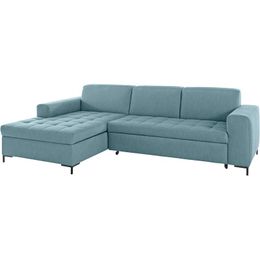 OTTO products Ecksofa &raquo;Grazzo, zeitlos & elegant, moderne Sitzheftung, Breite 266cm, L-Form&laquo; hochwertige Stoffe aus recyceltem Material, Steppung im 