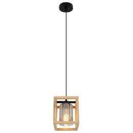 Globo LIGHTING H&auml;ngeleuchte &raquo;PETTEY&laquo; E27 1 Stk. H&auml;ngelampe/Pendelleuchte/Glas rauchfarben/Essbereich/Wohnzimmer