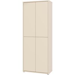 FORTE Schuhschrank &raquo;Alice Springs&laquo; B/H/T 74,5/191,9/34,9 cm, Stauraumschrank, Mehrzweckschrank, Breite 74,5 cm, mit 8 B&ouml;den beige Spanplatte
