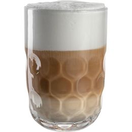 Leonardo Latte-Macchiato-Glas &raquo;GOCCE, 380 ml, 6er-Set&laquo; 1. Variante, mit Tropfenrelief transparent Glas