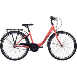 S'COOL S&rsquo;COOL Jugendfahrrad &raquo;S'COOL chiX&laquo; 3 Gang Shimano Nabenschaltung 26 Zoll, Jugendliche, mit Gep&auml;cktr&auml;ger und Schutzblech orange Jugendfahrrad