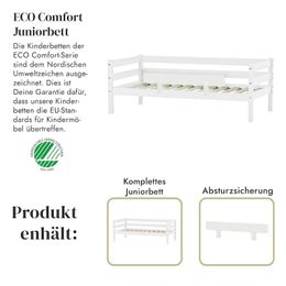 Hoppekids Einzelbett &raquo;ECO Comfort Kinderbett, Kiefer Massivholz, Jugendbett inkl. Rollrost&laquo; 70x160 cm, wahlweise in verschieden Farben/ Matratze/ 