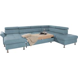 exxpo - sofa fashion Wohnlandschaft &raquo;Maretto, bequem und komfortabel, viel Platz, Breite 330cm, U-Form&laquo; inkl. Kopfteilverstellung f&uuml;r mehr Sitzkomfort