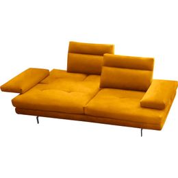 Calia italia 3,5-Sitzer &raquo;Toby Wing, italienisches Designsofa, super bequem, Megasofa&laquo; inkl. Sitztiefenverstellung und Armteilfunktion, F&uuml;&szlig;e in Schwarz