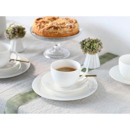 Creatable Kaffeeservice &raquo;Fleur Royal&laquo; extrem d&uuml;nn, leicht, lichtdurchl&auml;ssig beige Porzellan