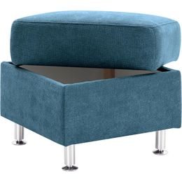 Sit & More sit&more Hocker &raquo;Cardoso&laquo; blau Luxus-Microfaser (90% Polyester, 10% Polyamid);Flachgewebe (100% Polyester);Struktur (100% Polyester)