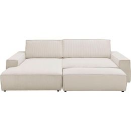 Home Affaire Polsterecke &raquo;SHERWOOD XXL tief, L-Form, Schlaffunktion, Bigsofa, Cord, Leinenoptik&laquo; stellbar zum Schlafsofa (Krokodilverbinder), Cord, 