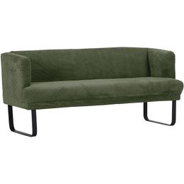 GUTMANN FACTORY K&uuml;chensofa Breite 190 cm, Metallf&uuml;&szlig;e gr&uuml;n 88% POLYESTER 12% NYLON