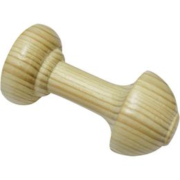 Gardinia Schalhalter &raquo;mit Haken, Holz&laquo; Serie Gardinenstangen-Set Lugano Classic &Oslash; 28 mm beige Holzwerkstoff