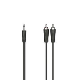 Hama Audio-Kabel &raquo;Audio-Kabel, 3,5-mm-Klinken-Stecker 2-Cinch-Stecker, 1,5m&laquo; 3,5-mm-Klinke Cinch 150 cm schwarz Geeignet f&uuml;r z.B. MP3-Player und Verst&auml;rker