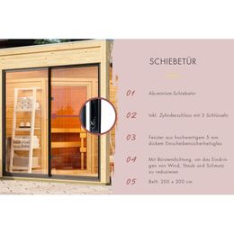 Karibu Saunahaus &raquo;Marie small&laquo; Set schwarz