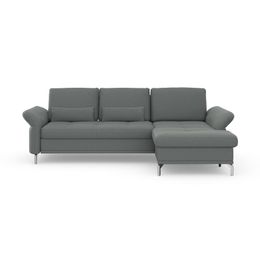 Home Affaire Ecksofa &raquo;Palm Beach L-Form&laquo; Federkern, mit Sitztiefenverstellung, wahlweise mit Bettfunktion grau 100%Polyester
