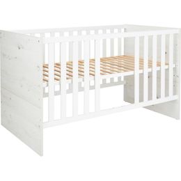 Arthur Berndt Babyzimmer-Komplettset &raquo;Babyzimmer Set &raquo;Lavea&laquo; 3-teilig&laquo; Set, Babym&ouml;bel-Set &raquo;Lavea&laquo;: Kleiderschrank, Kinderbett und Wickelkommode wei&szlig; 