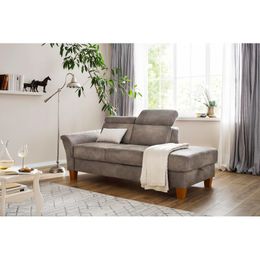 Home Affaire Recamiere &raquo;Conville&laquo; incl. Kopfteilverstellung, Federkern, wahlweise mit Bettkasten braun 100% Polyester
