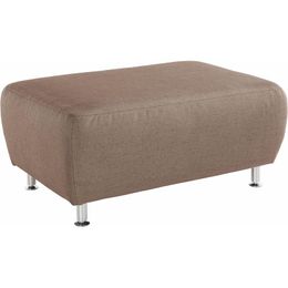 Home Affaire Hocker &raquo;Manhattan&laquo; in drei Bezugsqualit&auml;ten beige Struktur (100% Polyester);Flachgewebe (90% Polyester, 10% Polyamid);Luxus-Microfaser (