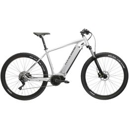 Kross Damen &raquo;E-MTB Hexagon Boost 3.0 29 Zoll silberfarben&laquo; 8 Gang microSHIFT ACOLYTE M5185M Schaltwerk Kettenschaltung Mittelmotor 250 W Pedelec, 