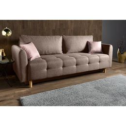 Home Affaire Schlafsofa &raquo;Nordic&laquo; inklusive Bettkasten und Zierkissen Struktur (100% Polyester);Zierkissen: 100% Polyester;Korpus: 100% Polyester;