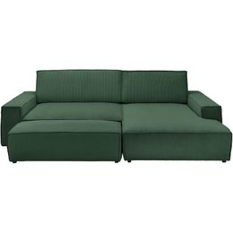 Home Affaire Polsterecke &raquo;SHERWOOD XXL tief, L-Form, Schlaffunktion, Bigsofa, Cord, Leinenoptik&laquo; stellbar zum Schlafsofa (Krokodilverbinder), Cord, 