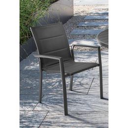 Destiny Garten-Essgruppe &raquo;COSTA ARONA&laquo; Set, 1 Ausziehtisch, 4 Stapelsessel, 5 Stk. tlg. (Set, 9-tlg., 4 Sessel, 1 Tisch ausziehbar &Oslash; 120/170x75cm) Aluminium 