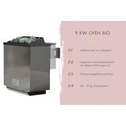 Karibu Saunahaus &raquo;Anja 2&laquo; Set, Ofen 9 KW externe Strg easy braun