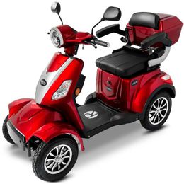 Rolektro Elektromobil &raquo; E-Quad 25 V.3, Lithium Akku&laquo; 25 km/h mit Topcase rot Keine Helmpflicht bei angelegtem Gurt