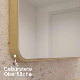 Loevschall Spiegel &raquo;Refine Wandspiegel rechteckig &ndash; eleganter Designspiegel mit edlem&laquo; Rahmen in vielen Gr&ouml;&szlig;en & Farben f&uuml;r Bad, Flur & Schlafzimmer gold 