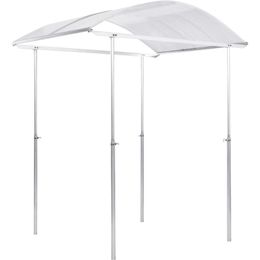 Beckmann Pflanzenschutzdach &raquo;Modell 2&laquo; h&ouml;henverstellbar 80-180 cm silber