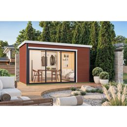 Nordic Holz Gartenhaus &raquo;AUSTIN 4&laquo; rot Massivholz