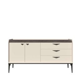 OTTO home Kommode &raquo;Soffy Kombikommode, Sideboard, Schubladenkommode&laquo; UV lackiert, Soft Close Funktion, Metallgestell in Anthrazit Dekor MDF, 