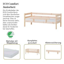 Hoppekids Einzelbett &raquo;ECO Comfort Kinderbett, Kiefer Massivholz, Jugendbett inkl. Rollrost&laquo; 70x160 cm, wahlweise in verschieden Farben/ Matratze/ 