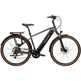 Kross Herren &raquo;E-Trekkingbike Herren Trans Hybrid 1.0 28" graphitgrau 8 G&auml;nge&laquo; 8 Gang Shimano ACERA M3020 Schaltwerk Kettenschaltung Heckmotor 250 W 